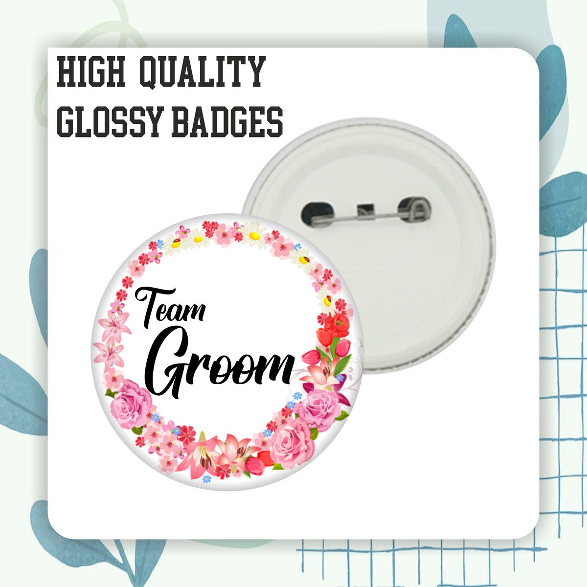 Wedding Button Badge – Ladke Wale